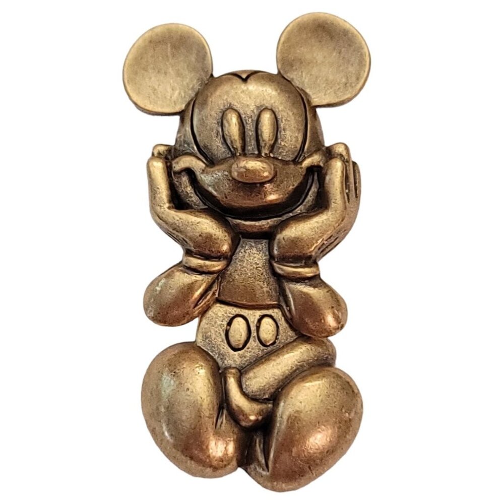 Disney Gold Tone Articulated Mickey Mouse Brooch Pin,… - Gem